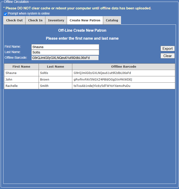 Upload Offline Circulation | ILS Documentation
