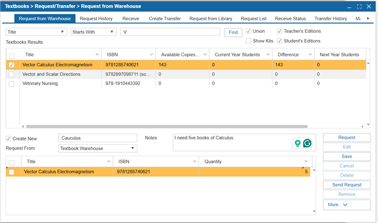 Request/Transfer | ILS Documentation