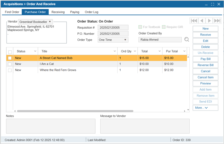 Order Management | ILS Documentation